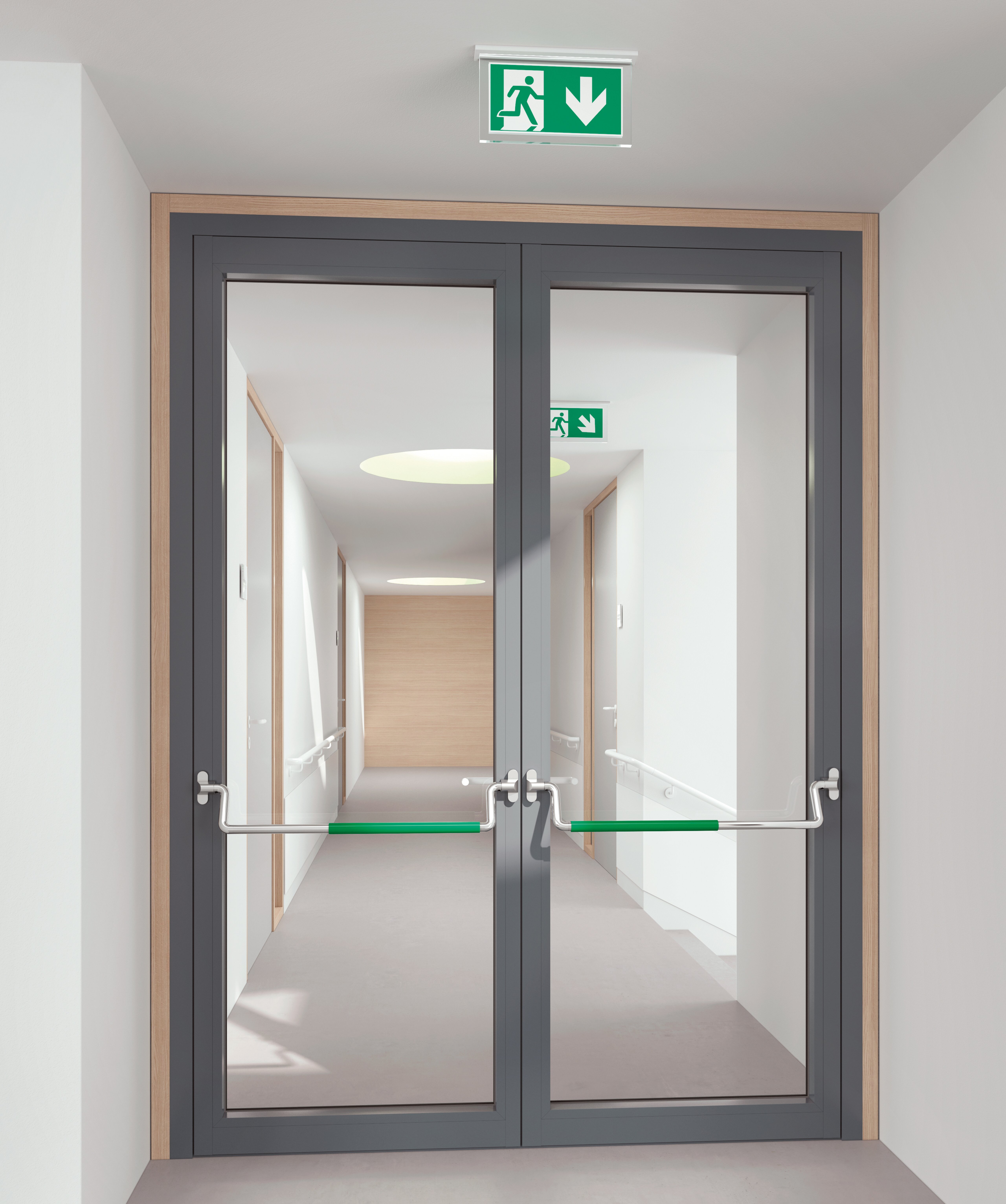 Panic bar from HEWI | Safety at the escape door | HEWI