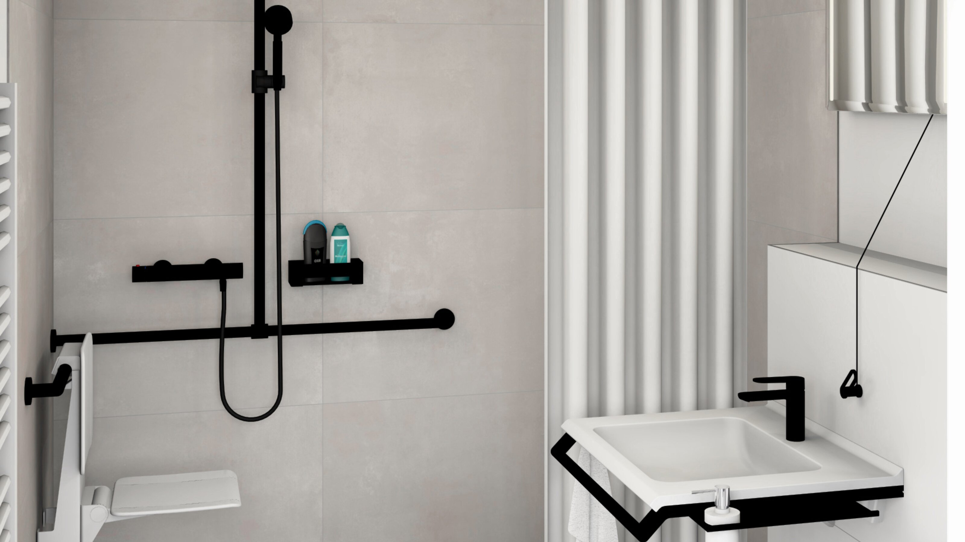 Begehbare Dusche im kleinen Bad – Raum maximieren | HEWI