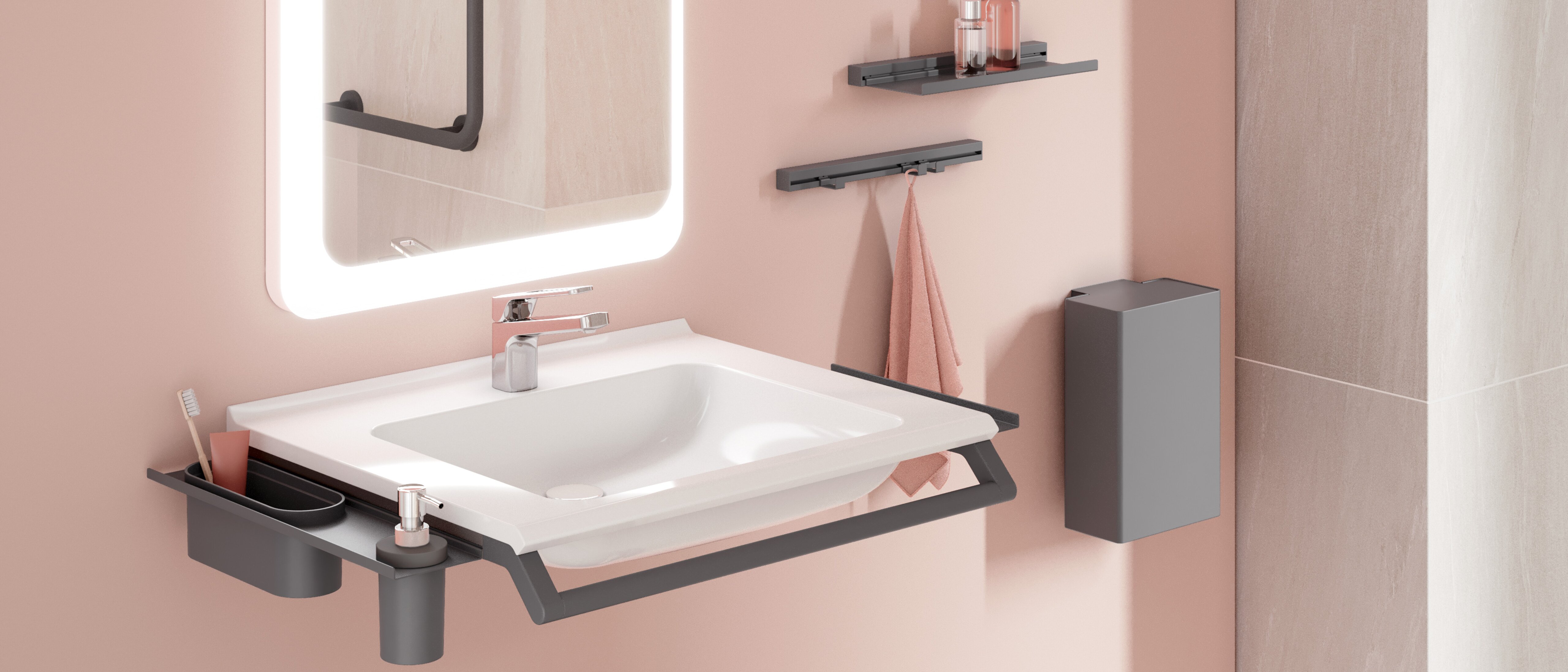 The accessible washbasin: | HEWI